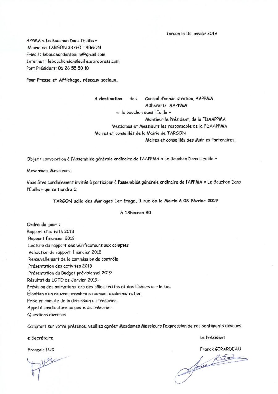 Convocation AG 2019-page-001 | Mairie de Targon
